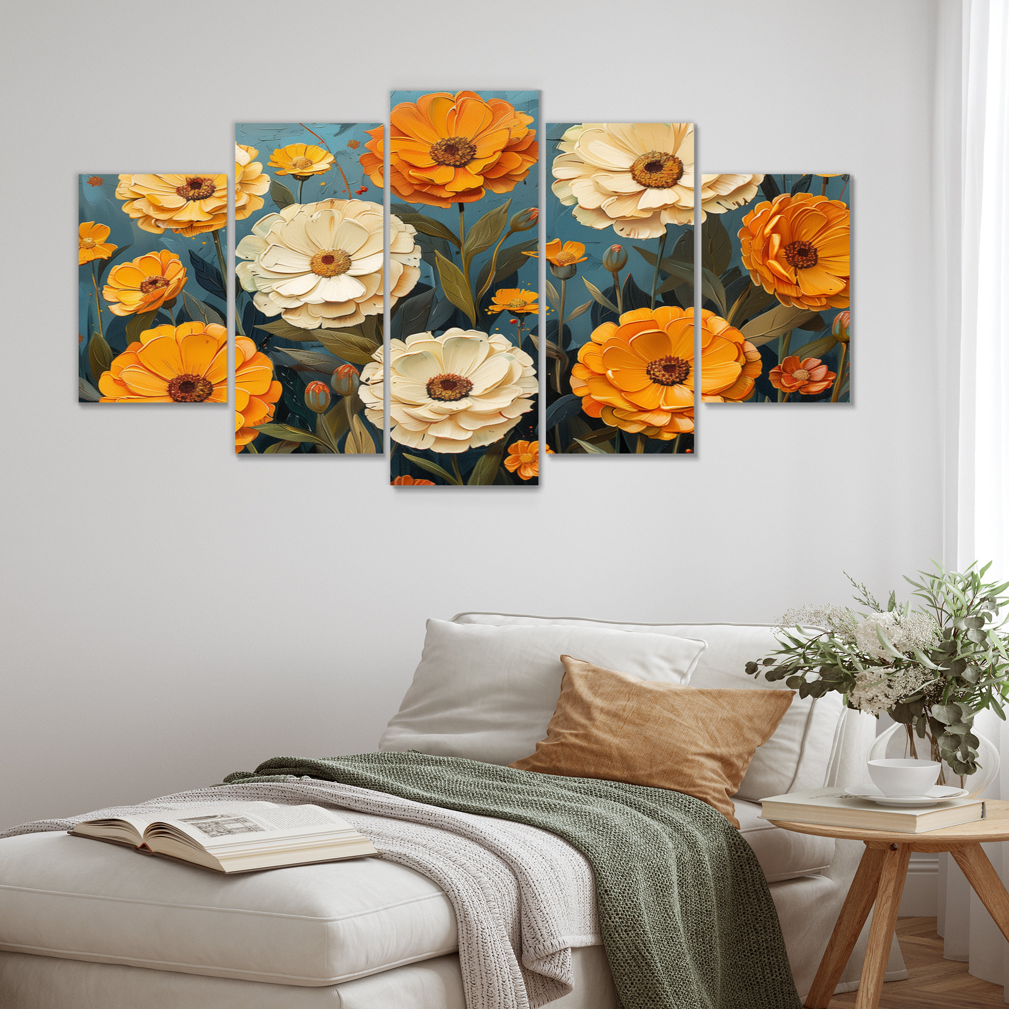 Winston Porter White Yellow Vibrant Summer Garden Of Marigolds II ...