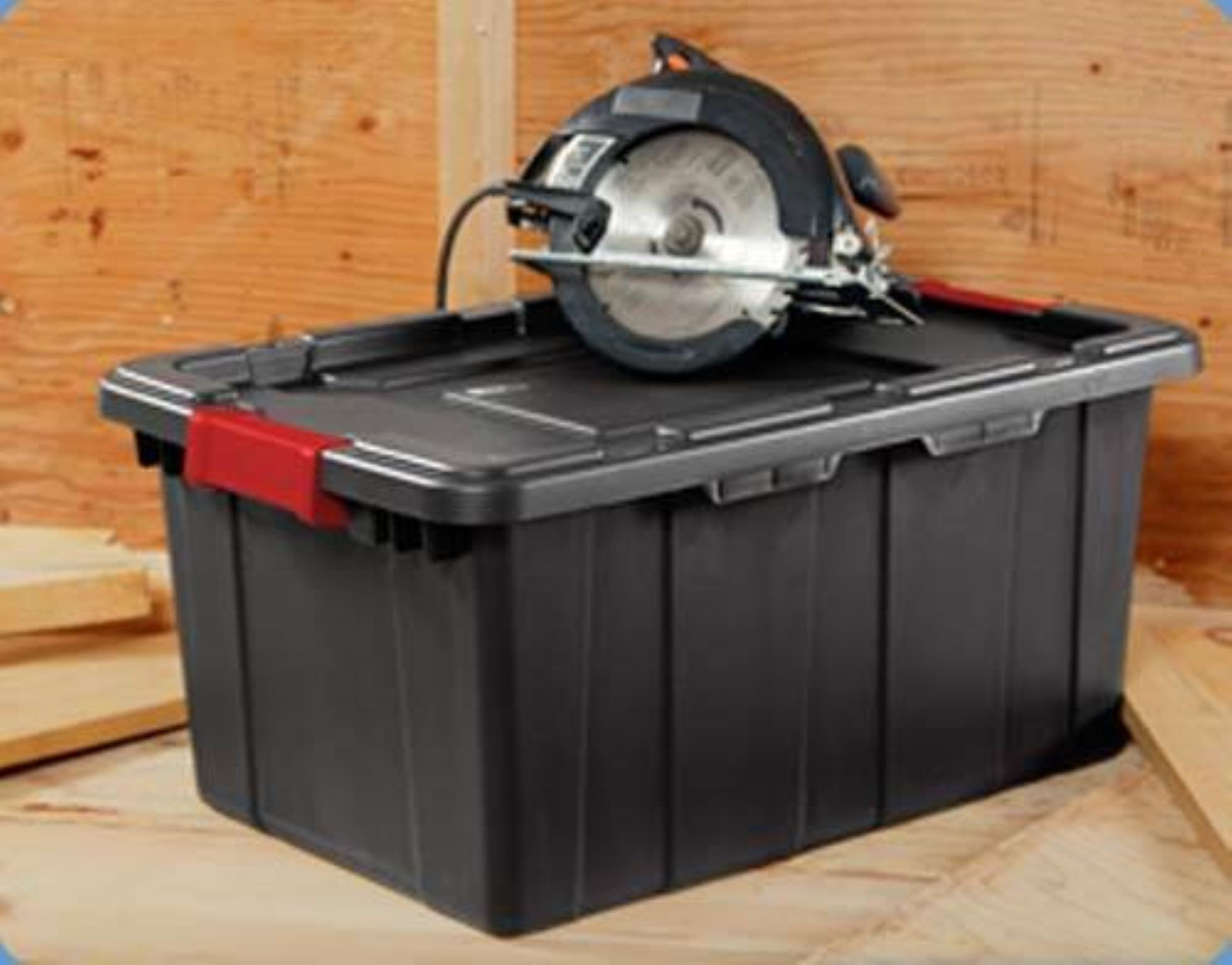 Sterilite Durable Rugged Industrial Tote with Red Latches & Reviews ...