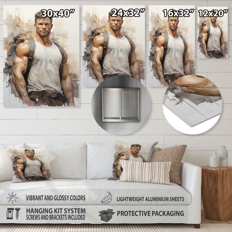 Winston Porter Bodybuilding Front Relaxed Pose II On Metal Print ...