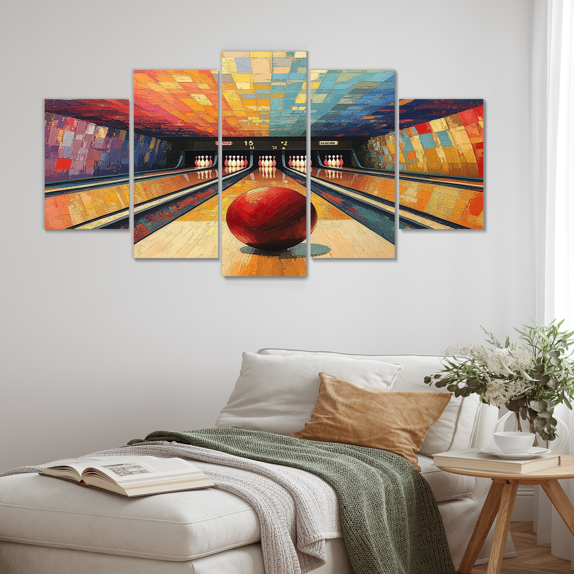 Grovelane Bowling Alley Nights - Bowling Wall Art Living Room Set | Wayfair