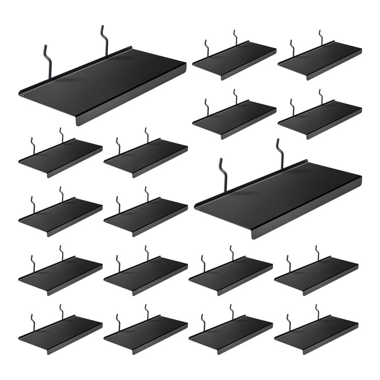 Rebrilliant 10x4.3 Inch Pegboard Shelves – Set of 20 | Wayfair