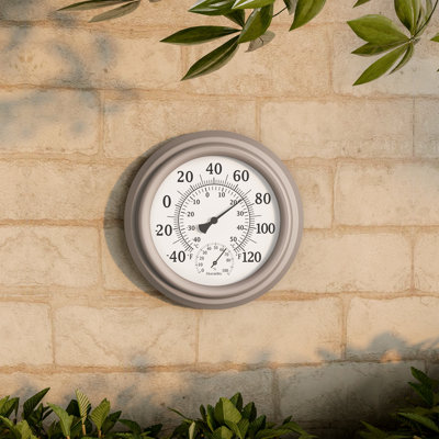 Pure Garden Garden Temperature 8-Inch Wall Thermometer Gauge - Indoor ...