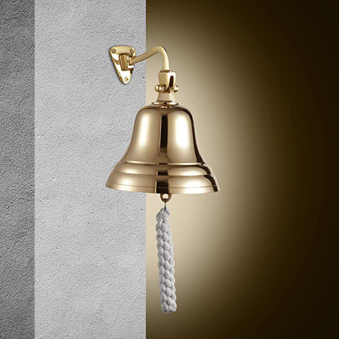 Rosalind Wheeler Last Orders Bell Wall Mounted Nautical Themed Brass ...
