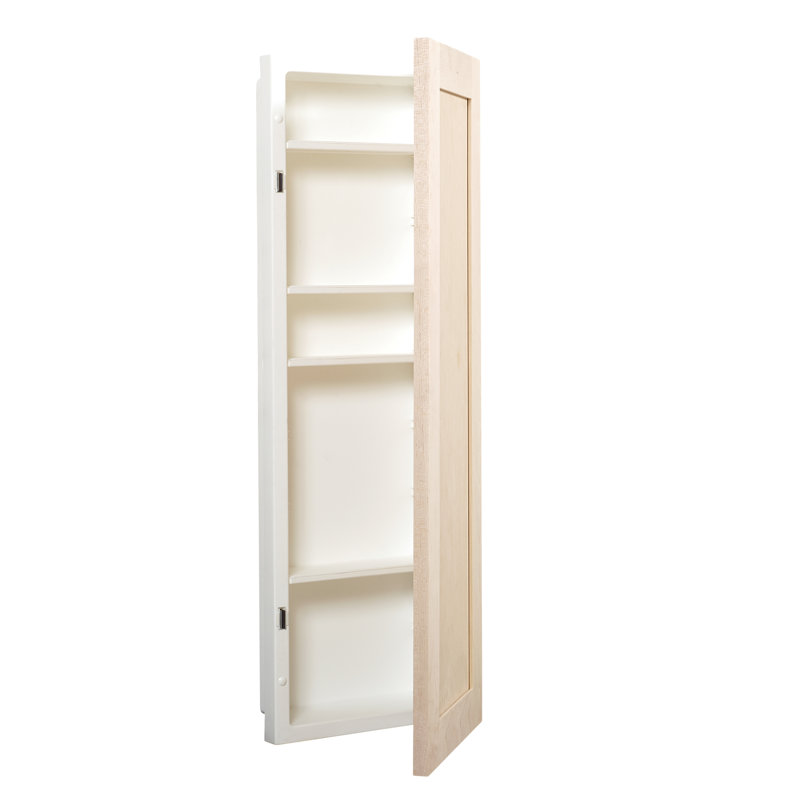 Alcott Hill® Eben 12'' W x 36'' H x 4.375'' D Recessed Bathroom Cabinet ...