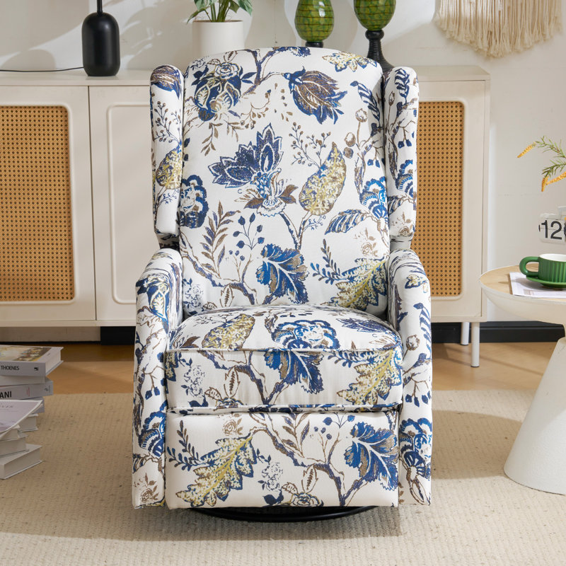 Lark Manor™ Swivel Rocker Recliner,Wingback Recliner Chair,Floral ...