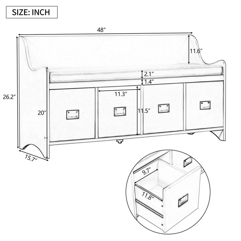 Red Barrel Studio® Storage Bench & Reviews | Wayfair