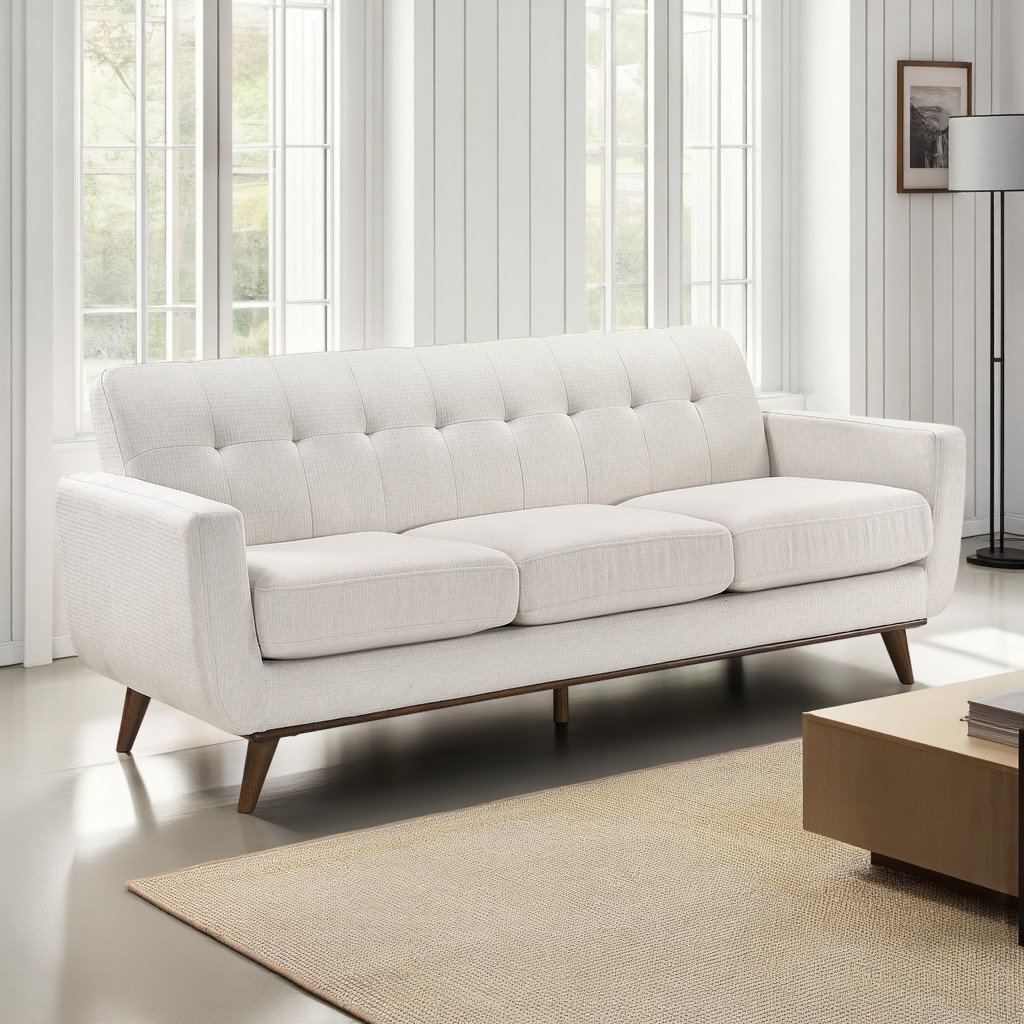 George Oliver Lucian 84" Flared Arms Textured Sofa - Wayfair Canada