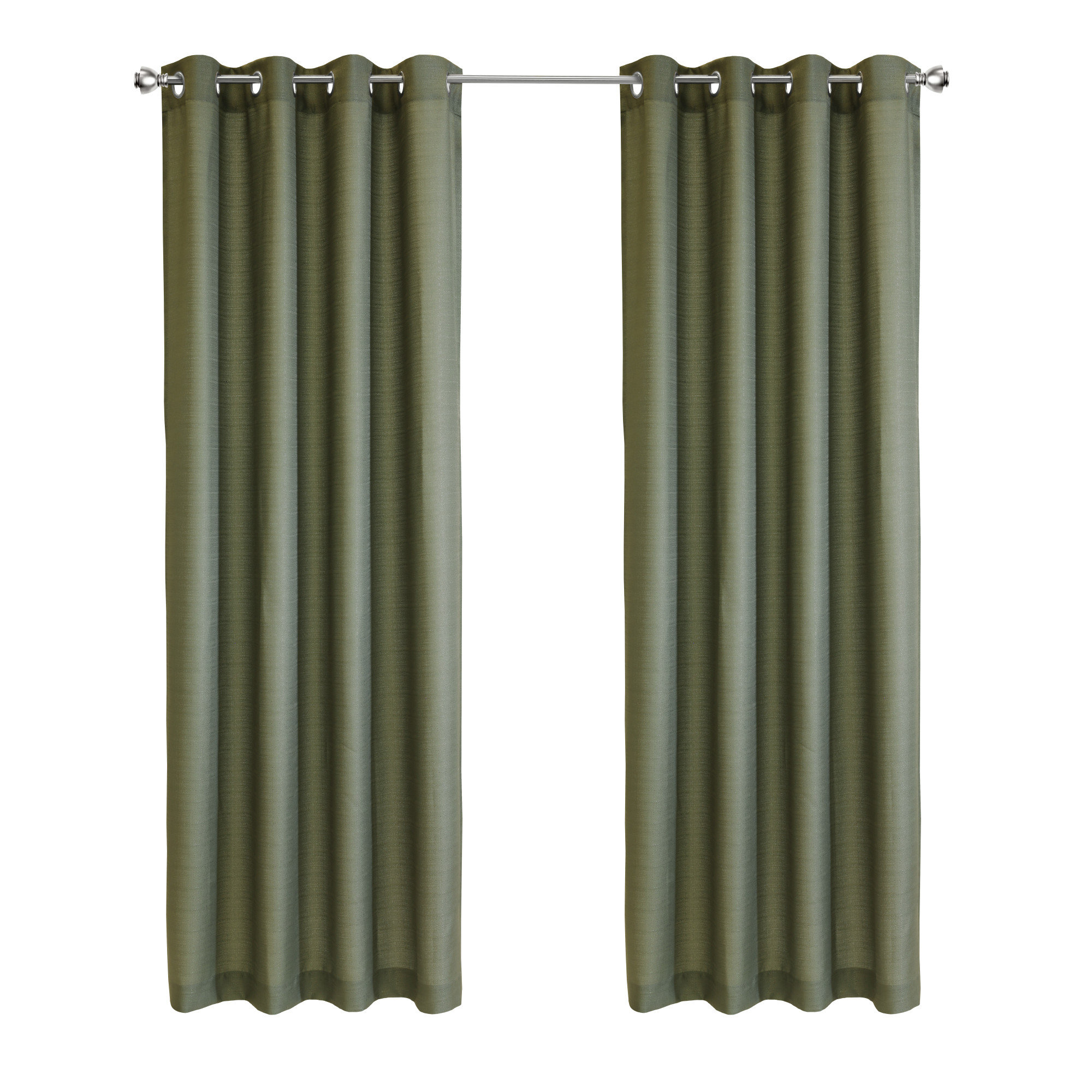 Ebern Designs Chule Light Filtering Grommet Curtain Panel in Olive ...