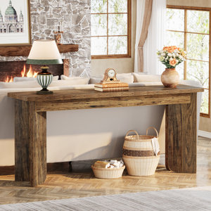 Millwood Pines Ezekeial 70.9" Console Table Farmhouse for Living Room ...