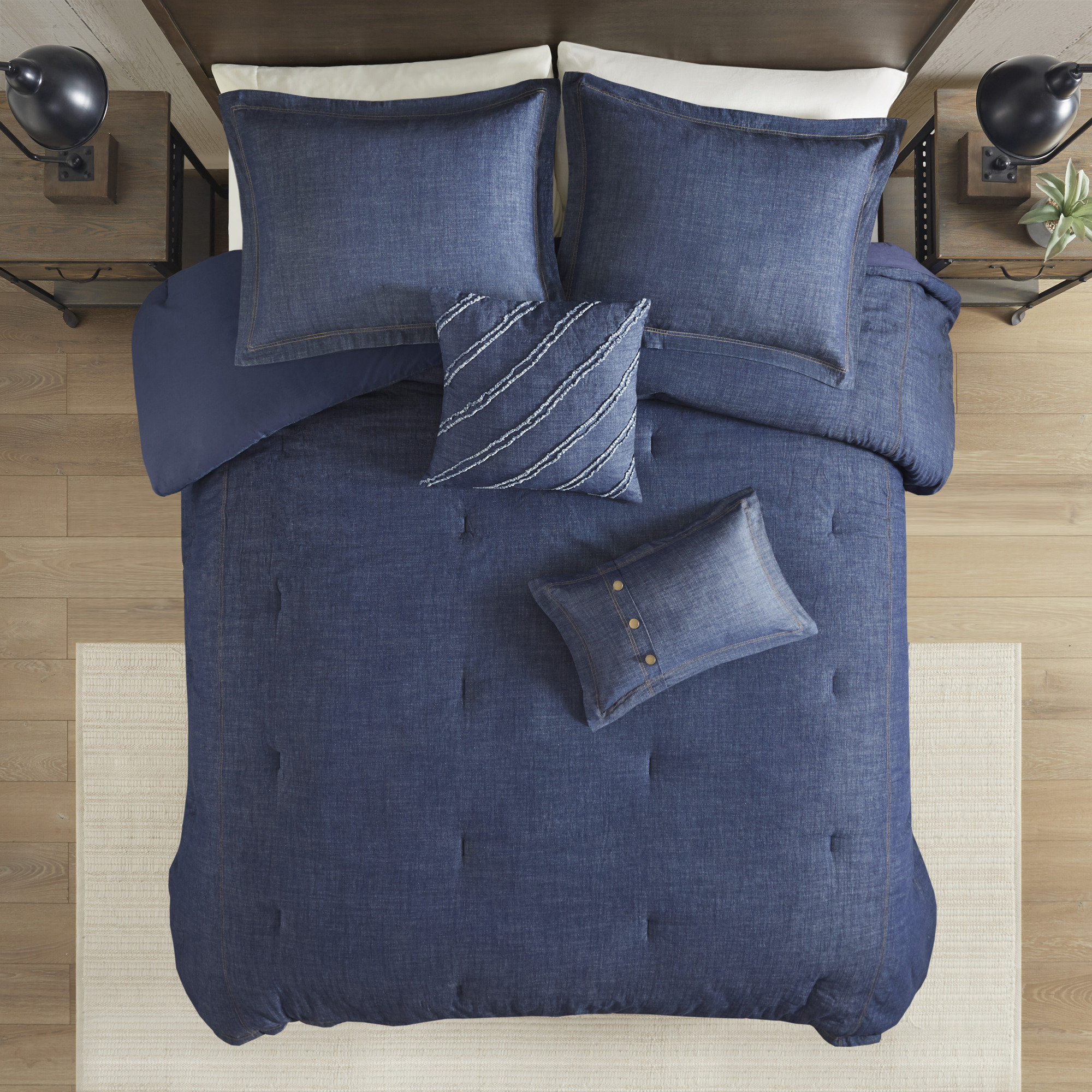 Woolrich Perry Oversized Denim 100% Cotton Comforter Set & Reviews ...