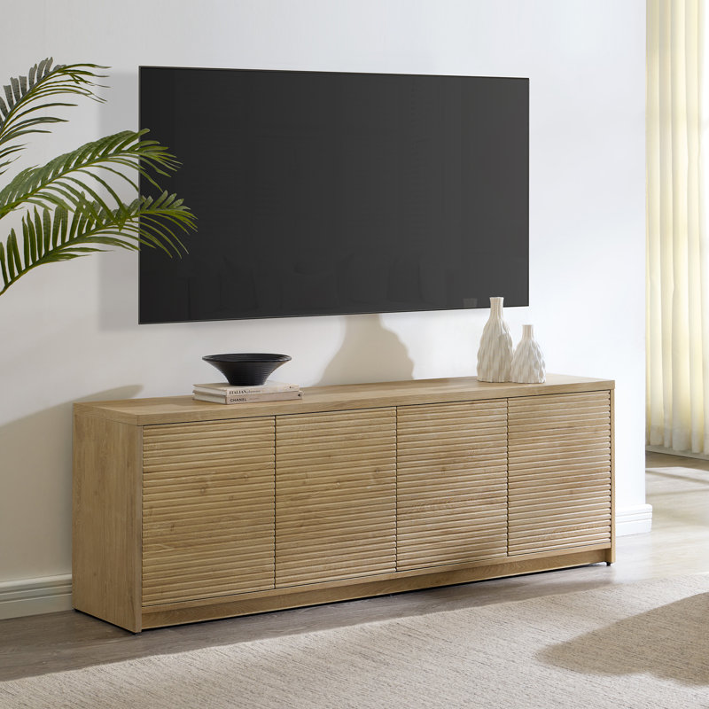 Millwood Pines Evangalene Rectangular TV Stand for TV's up to 78" | Wayfair