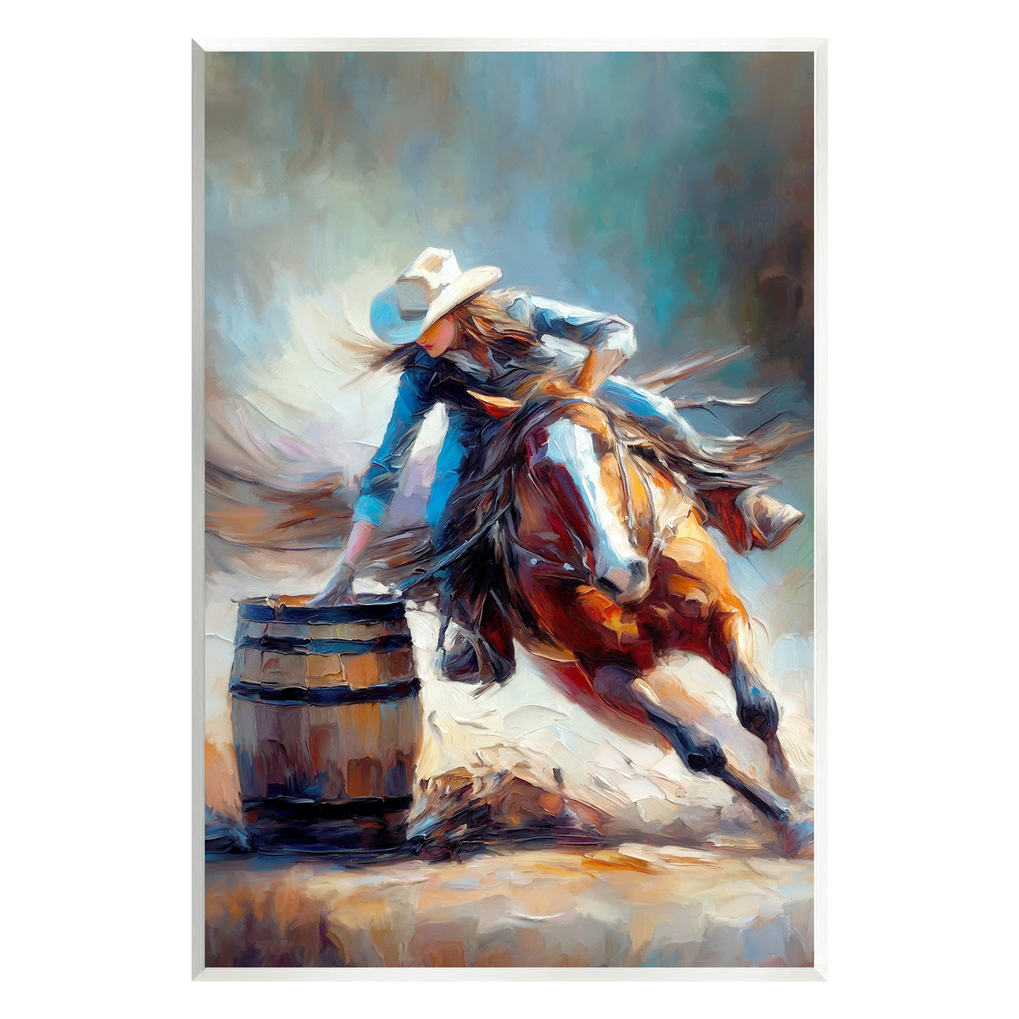 Ebern Designs Racing Rodeo Cowgirl Wall Plaque Art by Ramona Murdock ...