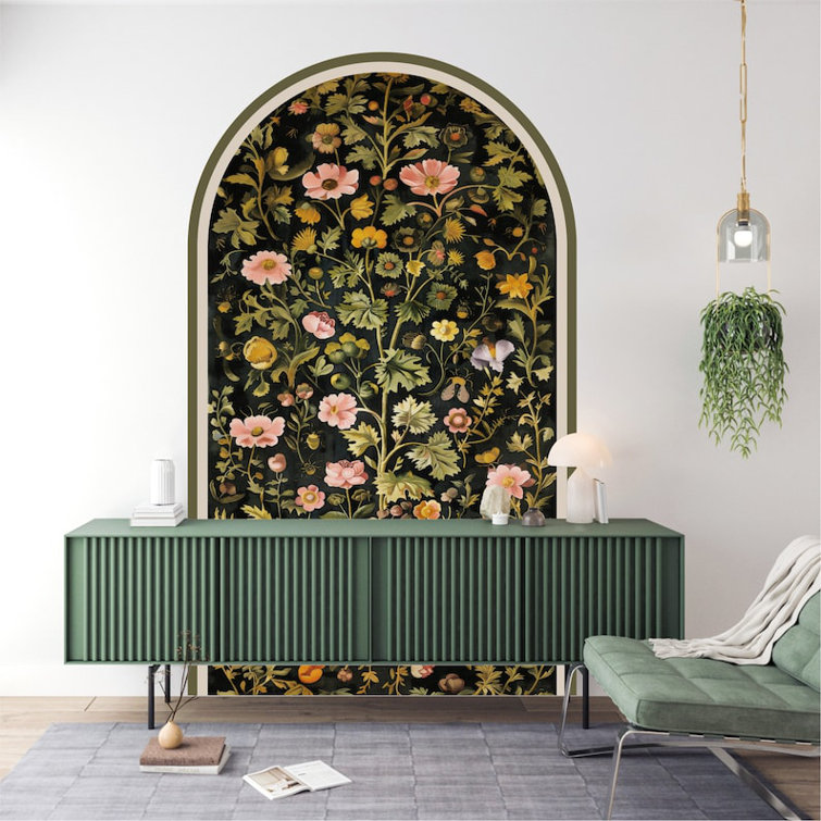 ART TERRITORY Peel and Stick Floral Botanical Wallpaper, Accent Wall ...