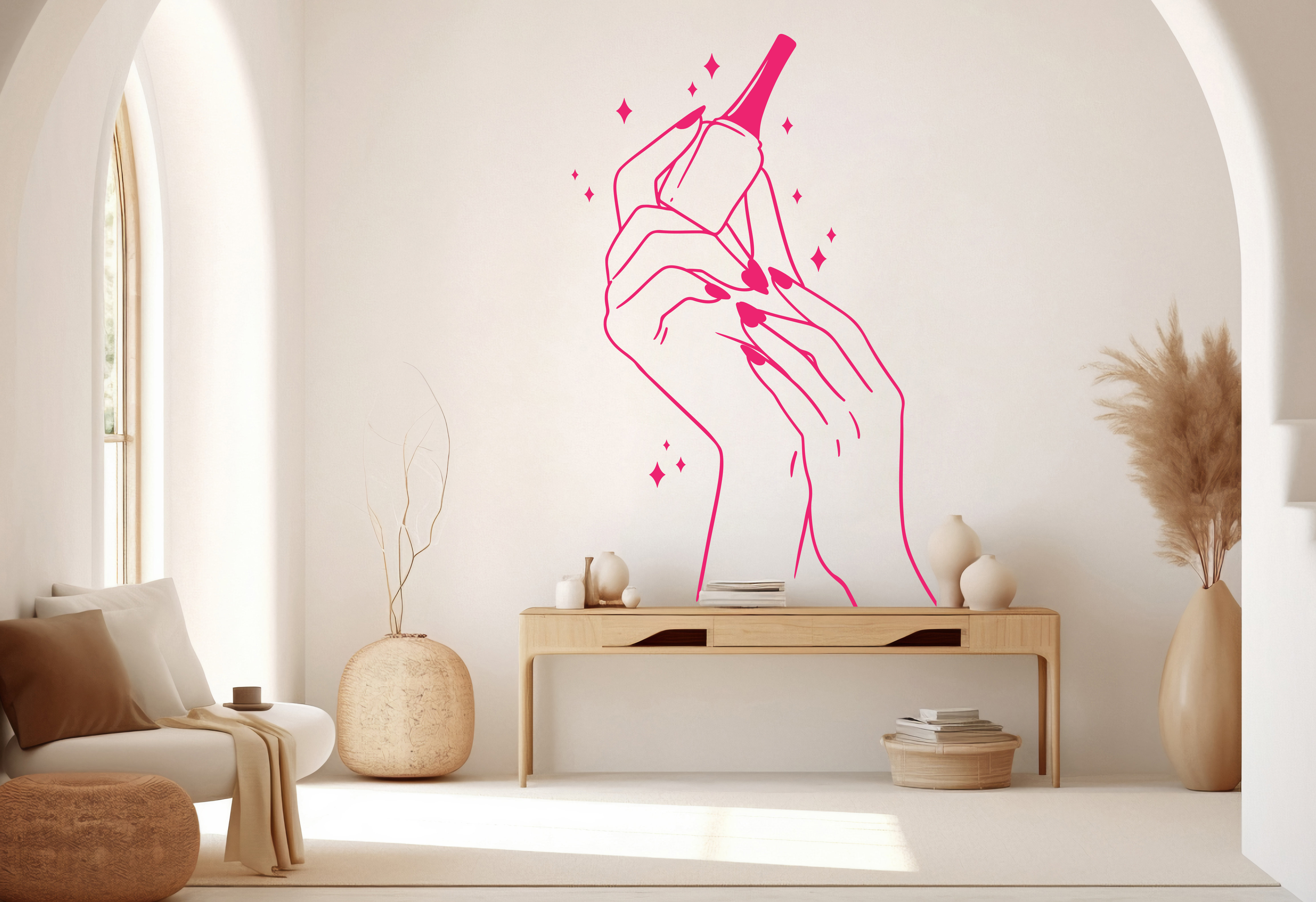 Lark Manor™ Elegant Nail Studio Wall Decal | Modern Manicure Salon ...