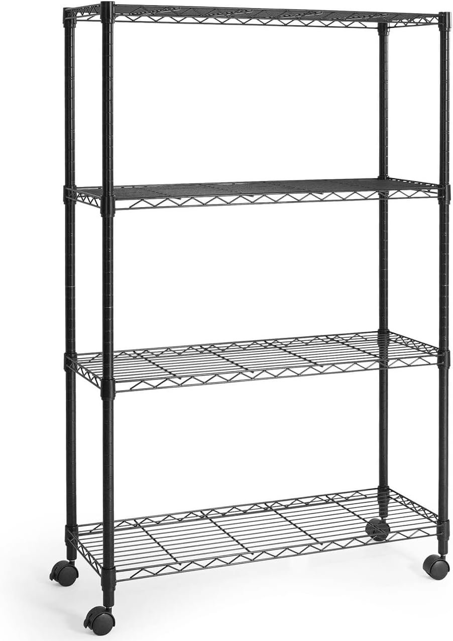 CAPHAUS Adjustable Height Wire Shelving Unit, Wire Rack, 4-Tier With ...