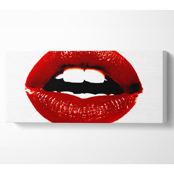 Canora Grey Red Hot Lips - Wrapped Canvas Panoramic Print | Wayfair.co.uk