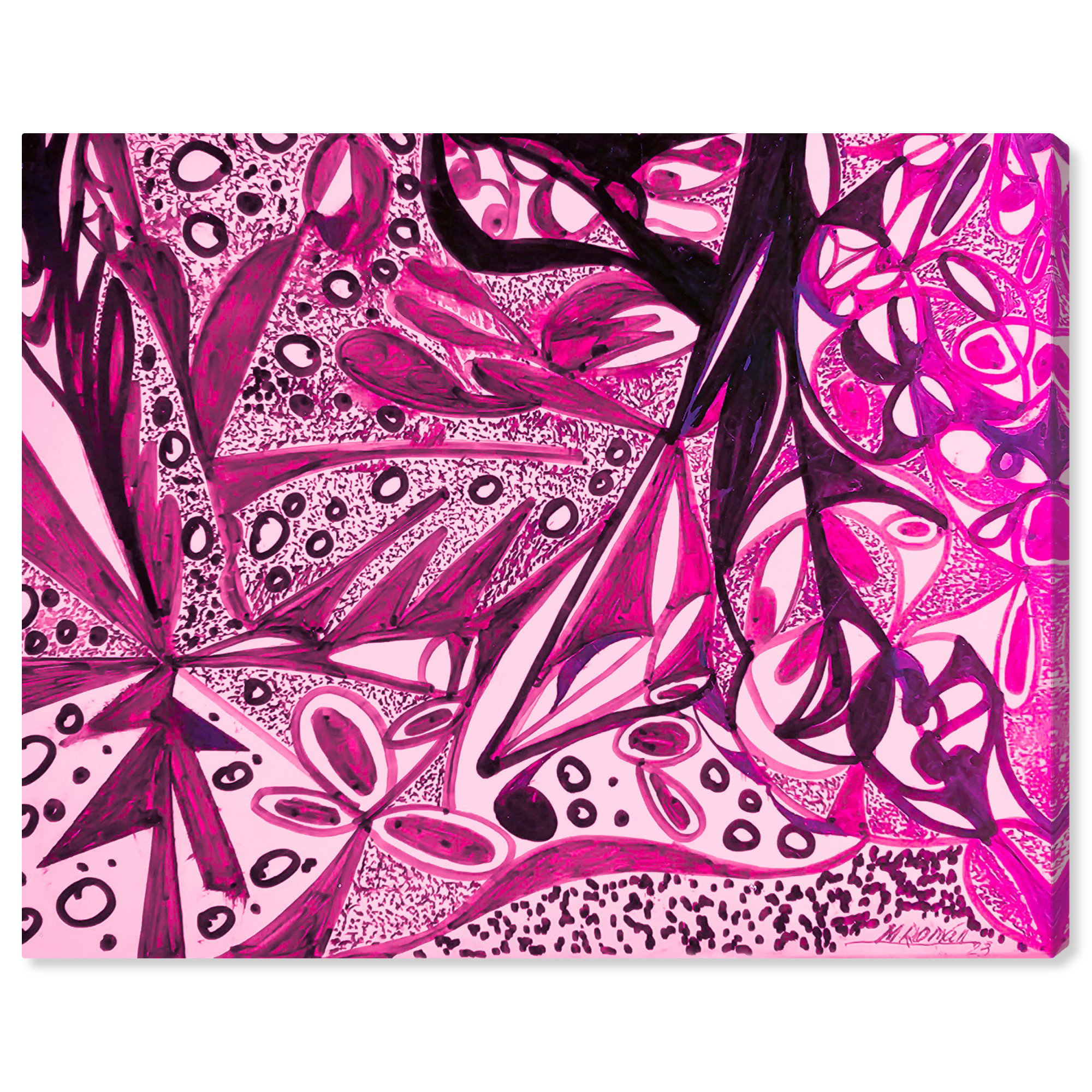Art Remedy Dulci Rosea Canvas Bright Colorful Abstract Wall Art by Art ...