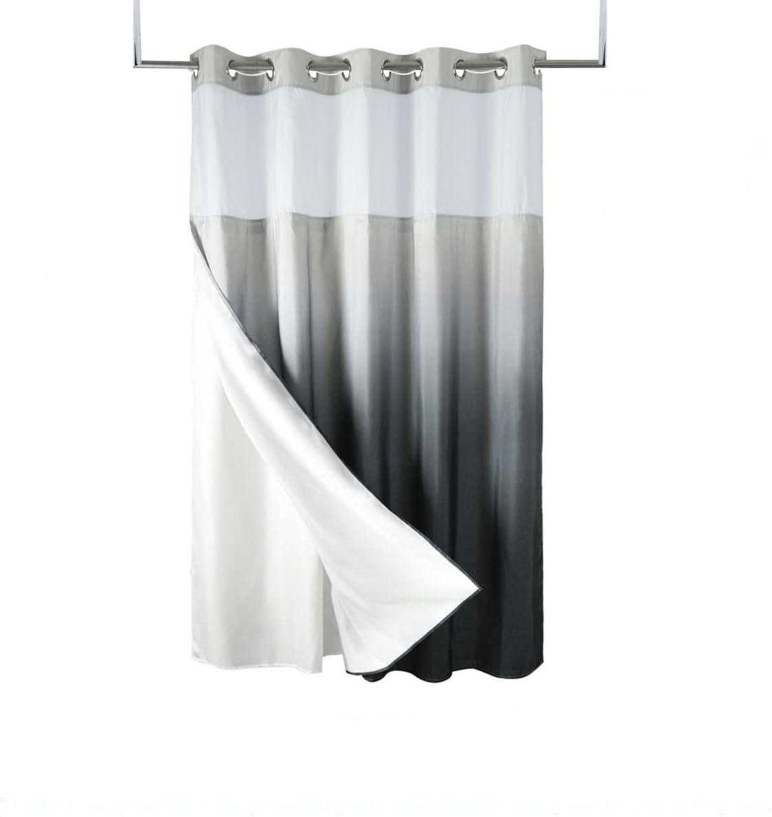 Latitude Run® 71" W X 74” L Hook Free Fabric Shower Curtain With ...