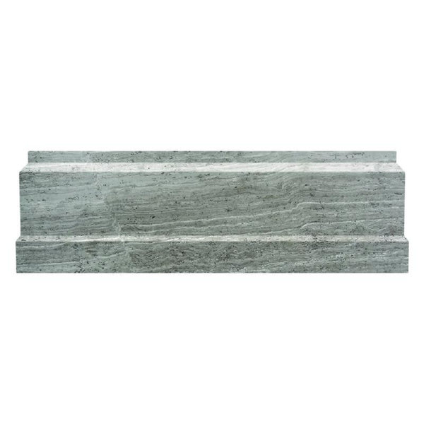 Tile Club 12" x 4" Polished Marble Cove Base Tile Trim in Gray | Wayfair