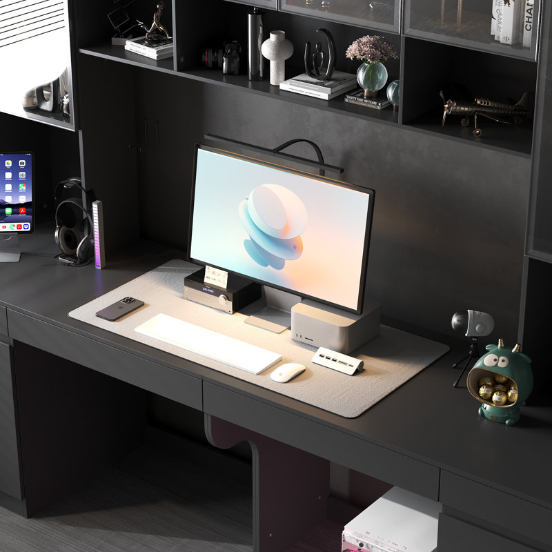 Wade Logan® Cantino 90.6'' W Rectangle Computer Desk with Hutch and ...