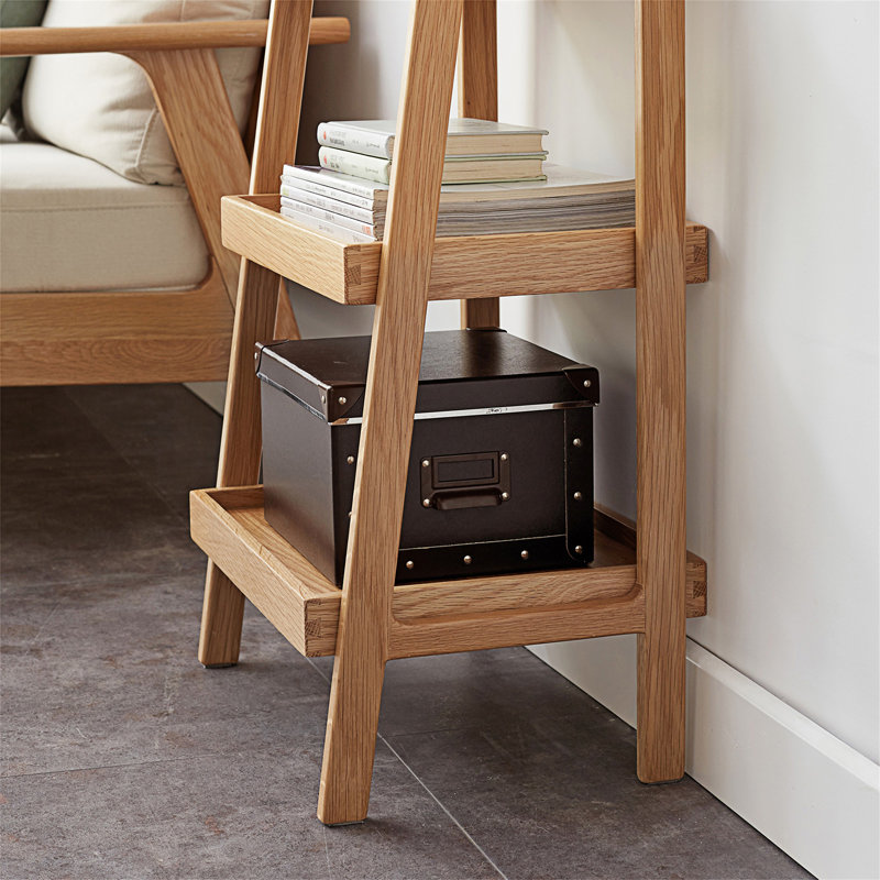 Latitude Run® Caitline 3-Tier Natural Solid Wood Rack for Entryway ...