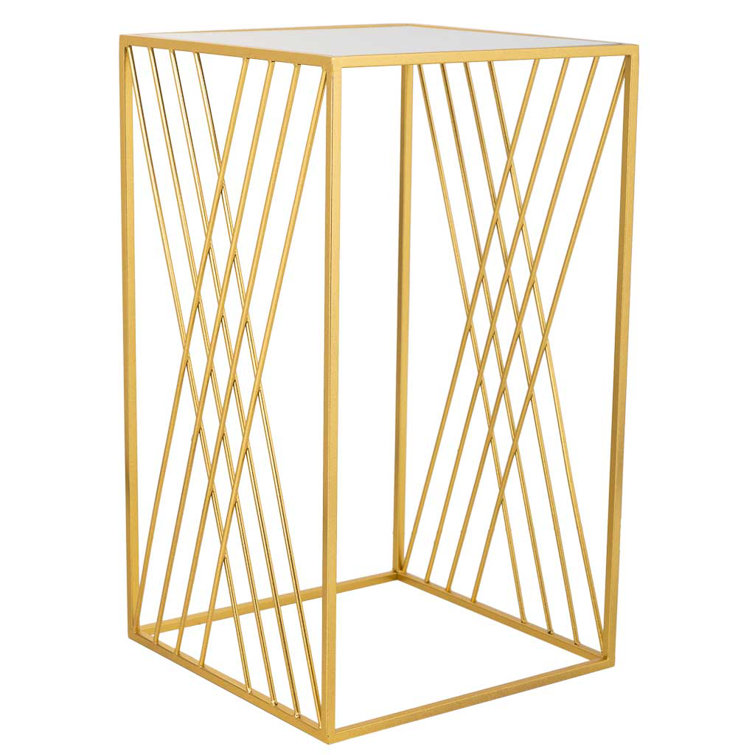 Canora Grey SQUARE GOLDEN METAL CORNER TABLE | Wayfair.co.uk