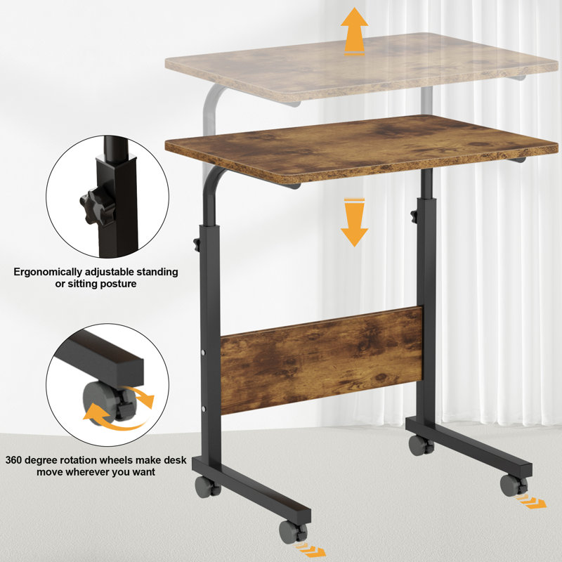 Soges 35.4'' H Laptop/Computer Cart Or Stand with Wheels & Reviews ...