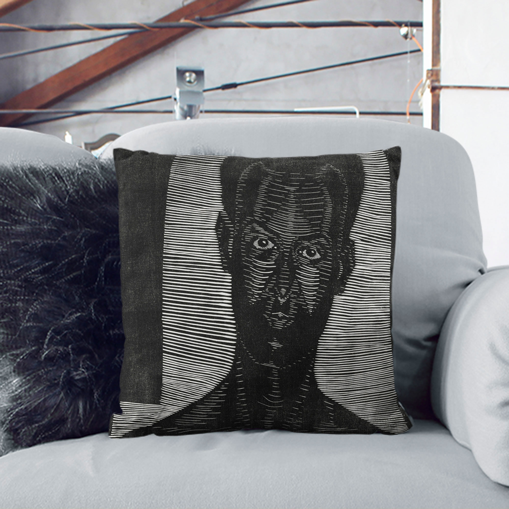 East Urban Home Portrait of a Man Scatter Cushion | Wayfair.co.uk