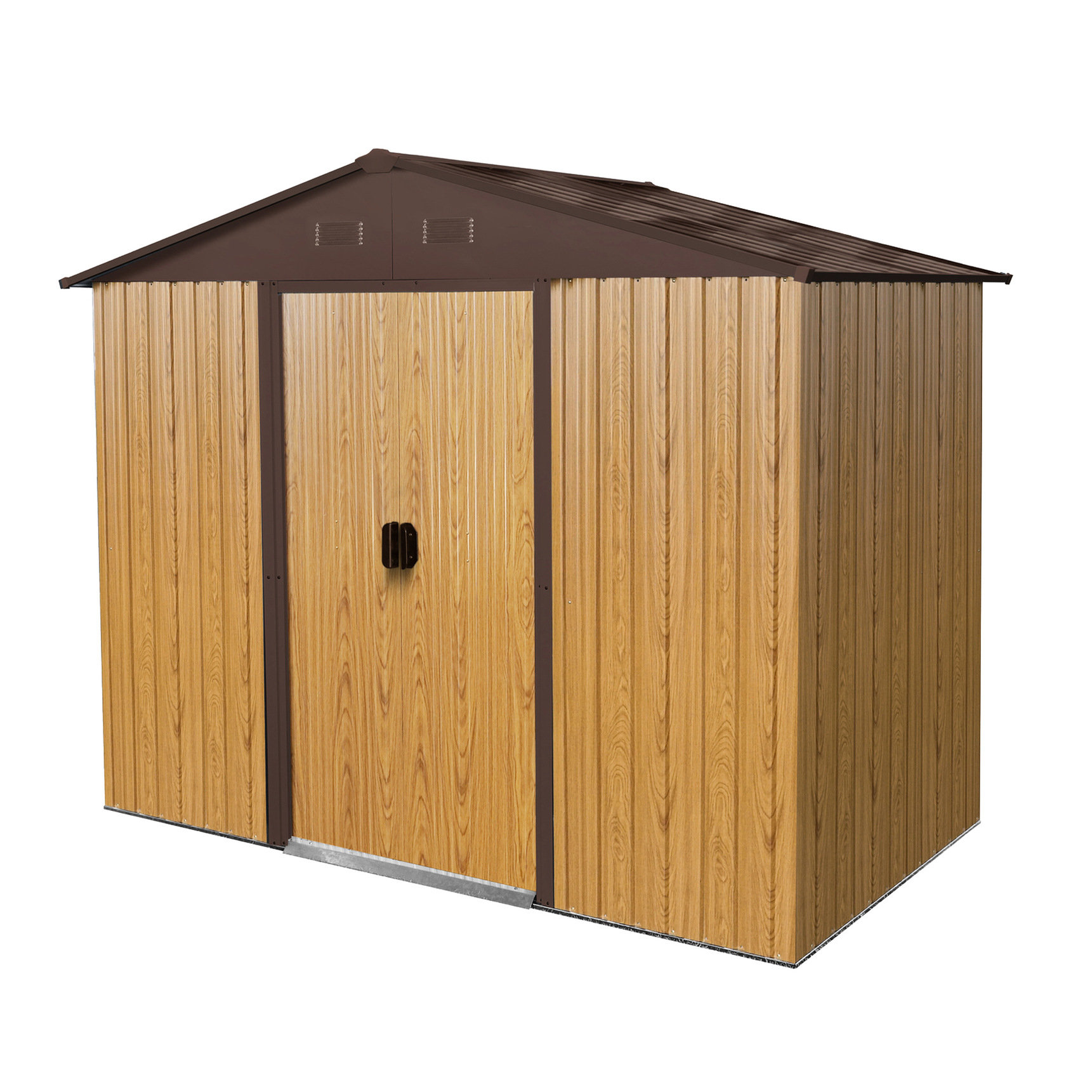 TUOXIN 8ft X 4ft Metal Shed With Galvanized Steel And Foundation ...