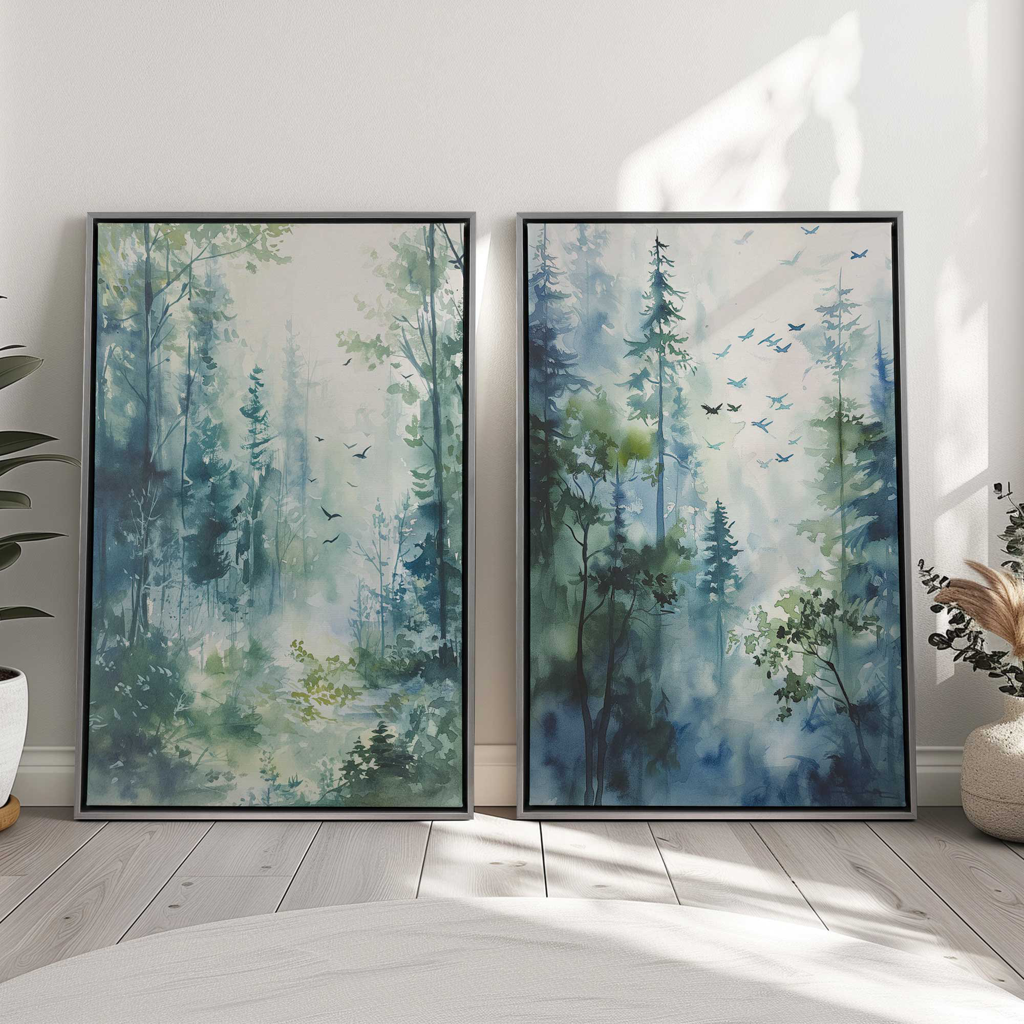 Loon Peak® Enchanted Forest Scene, Set of 2 Print on Canvas | Wayfair