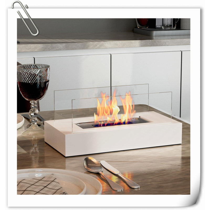 GLOBAL GIRLS LLC Tabletop Fire Tabletop Fireplace with Flame Guard ...