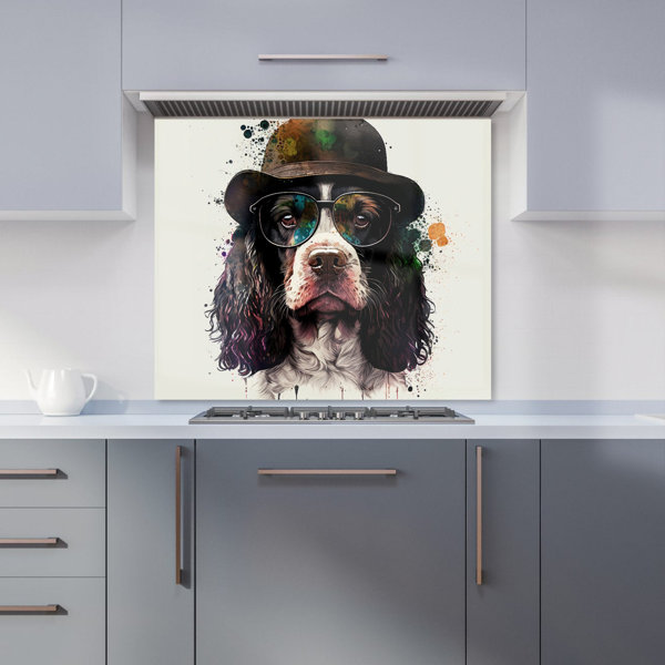 East Urban Home Springer Spaniel Dog Premium Glass Kitchen Splashback ...