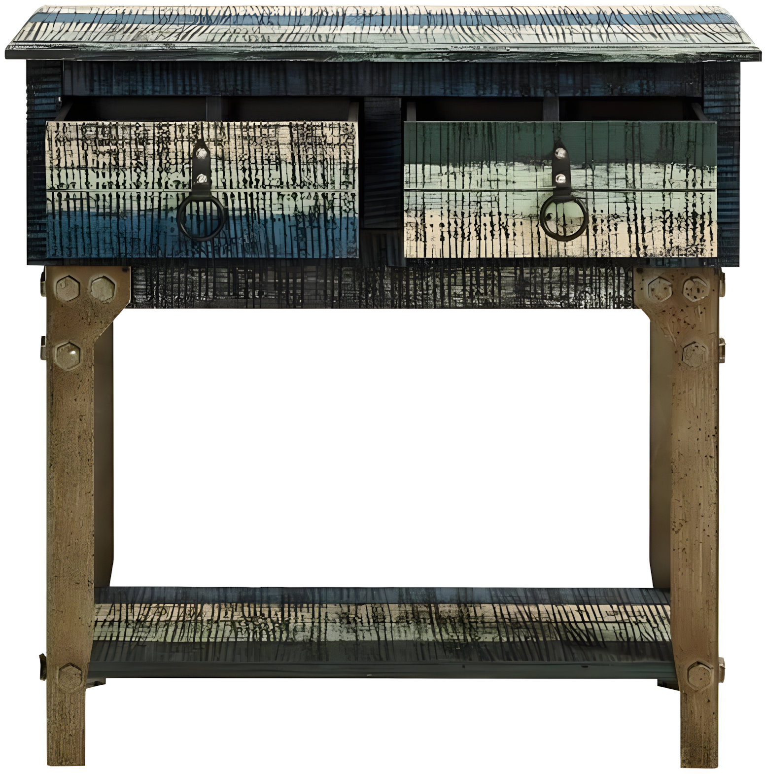 Longshore Tides Small Hall Console Table With Distressed Antique Finish ...