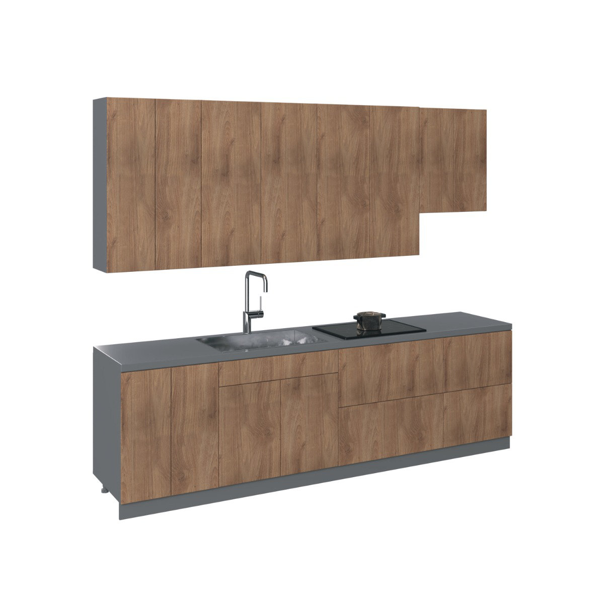 WALLKITCHENS FK-CONT 101" H x 114" W x 24" D Medium Density Fiberboard ...