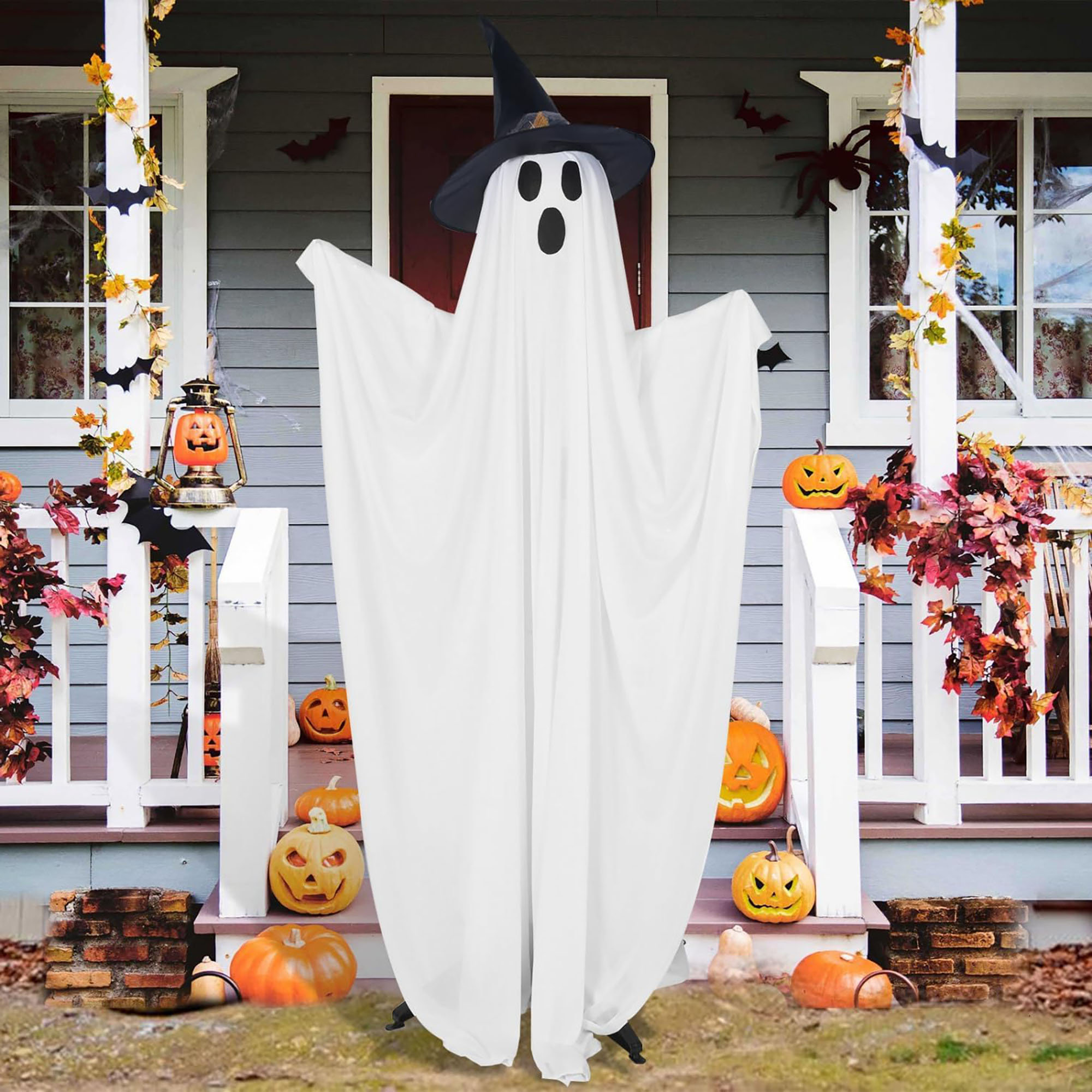The Holiday Aisle® 5.7 FT Halloween Ghost Decorations With Light Up ...