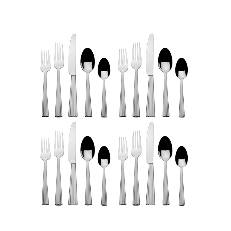 Mikasa Oaklyn 20-Pc Flatware Set, Stainless Steel, Service For 4 | Wayfair