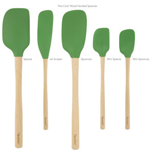 Tovolo Flex-Core Wood Handled Spatula 5 Piece Set For Meal & Reviews ...