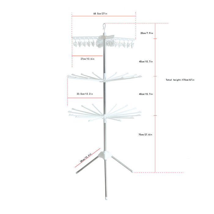 Rebrilliant Foldable Tripod Drying Rack | Wayfair