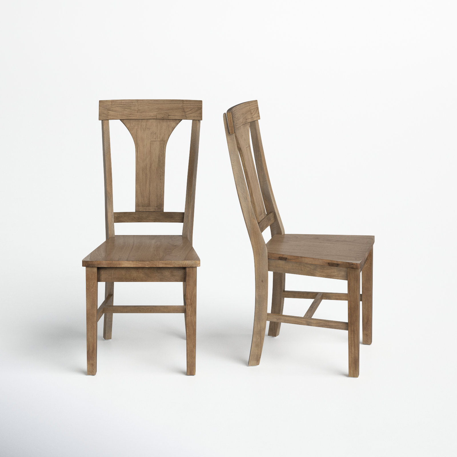 Birch Lane™ Cornelia Solid Wood Slat Back Side Chair in Distressed ...