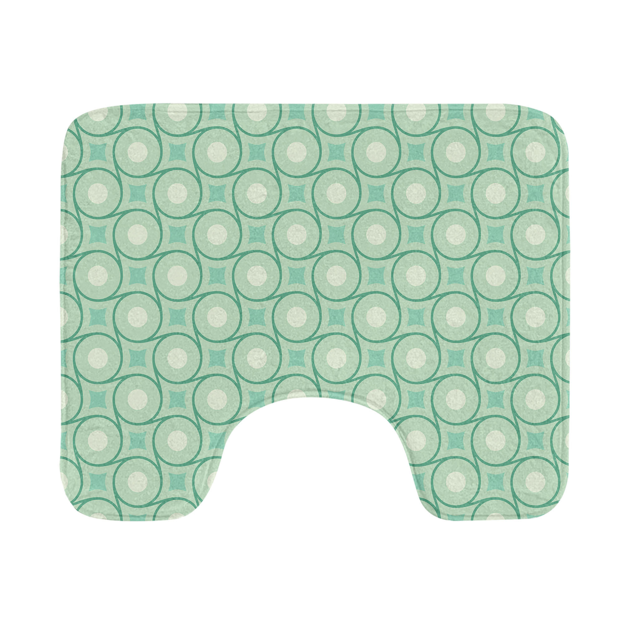 East Urban Home Mint Toilet Mat U-Shape Bathroom Rug 20" Almond Green ...