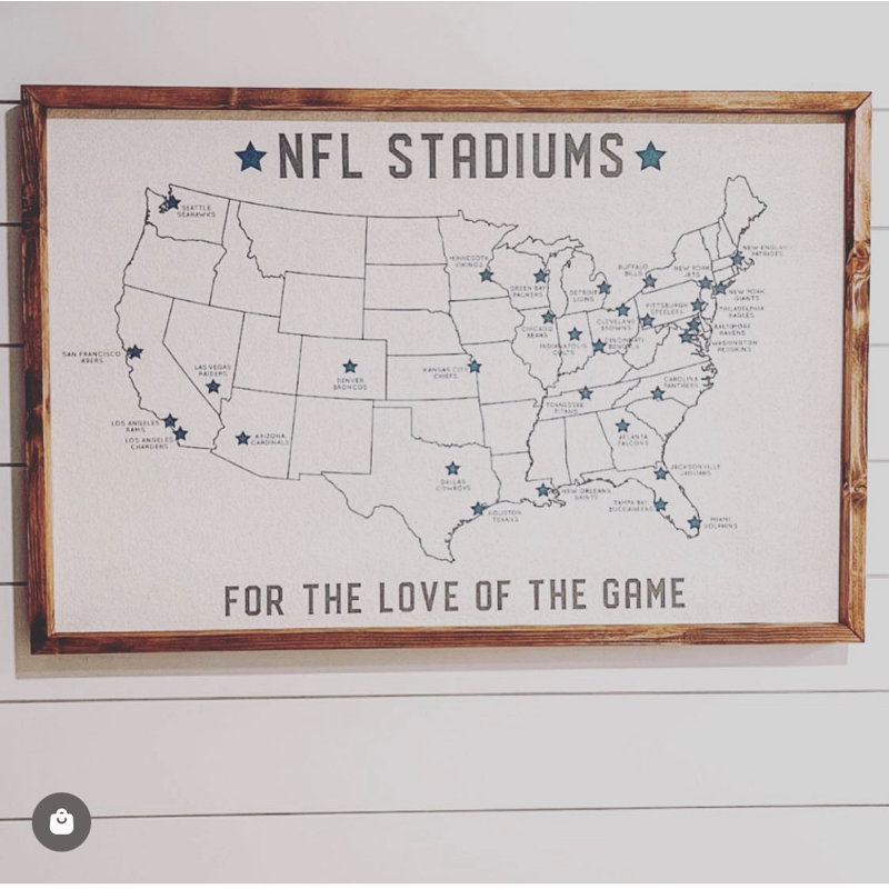 17 Stories Nfl Stadium Map Pinboard | Wayfair