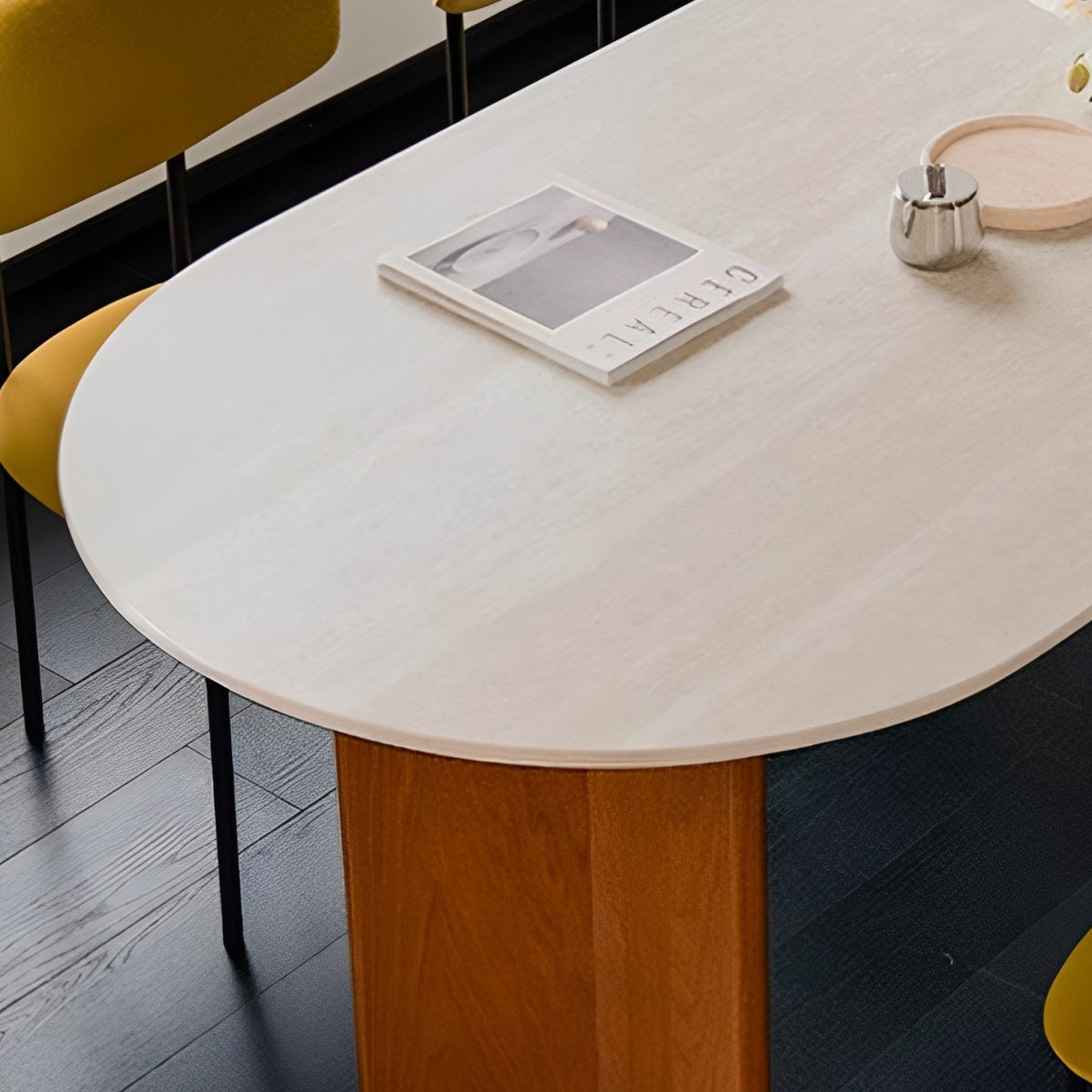 Pakloer Vintage oval rock slab dining table | Wayfair