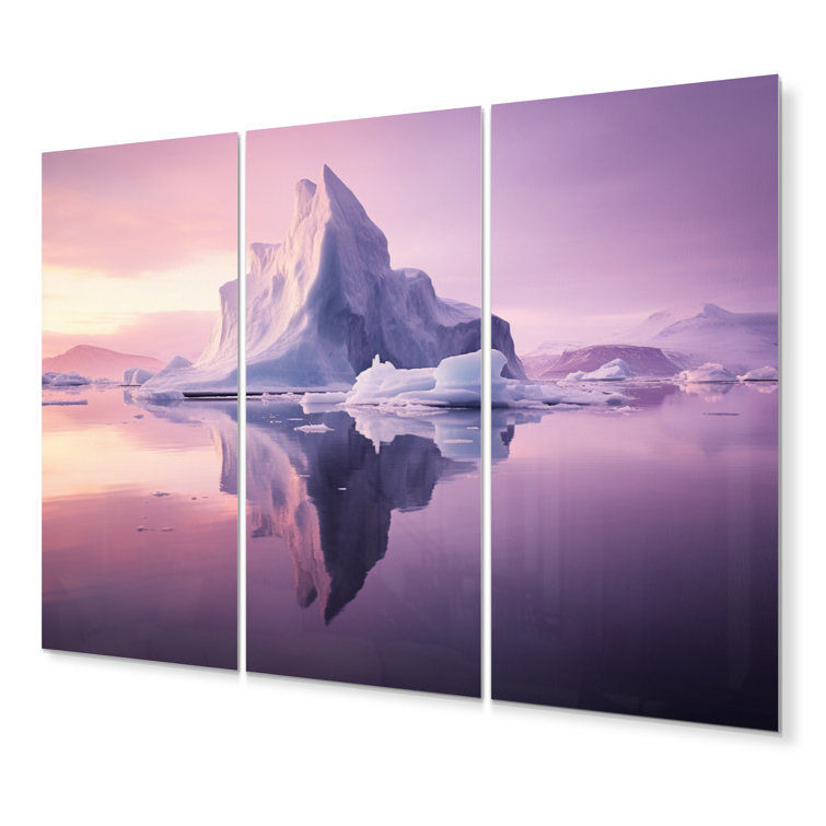 Latitude Run® Purple Iceberg Icebound Serenity I - Landscapes Metal ...