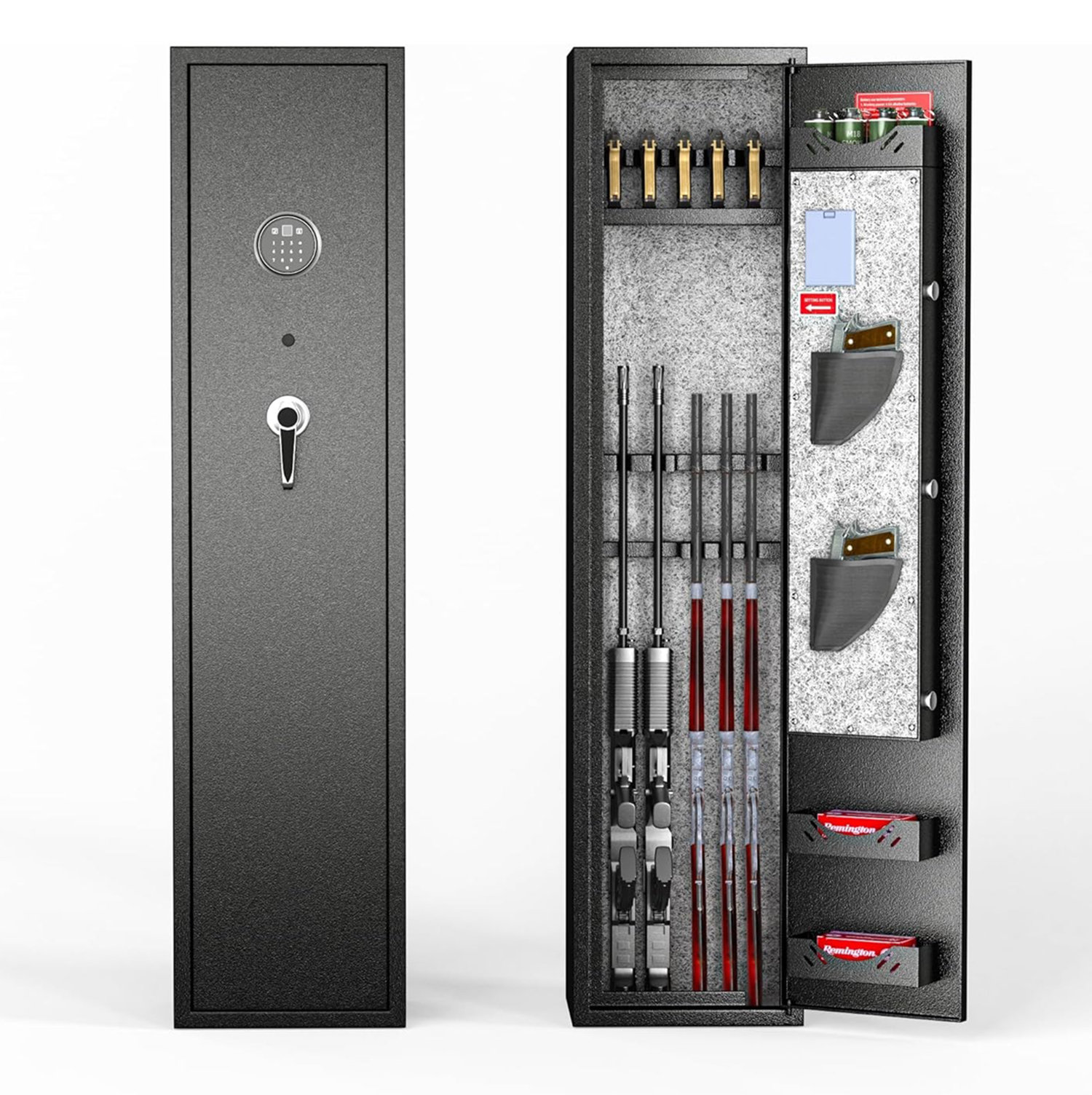 Dorm Safe Goplus , Biometric Fingerprint 3-Gun Rifle Safe W Gun Safe