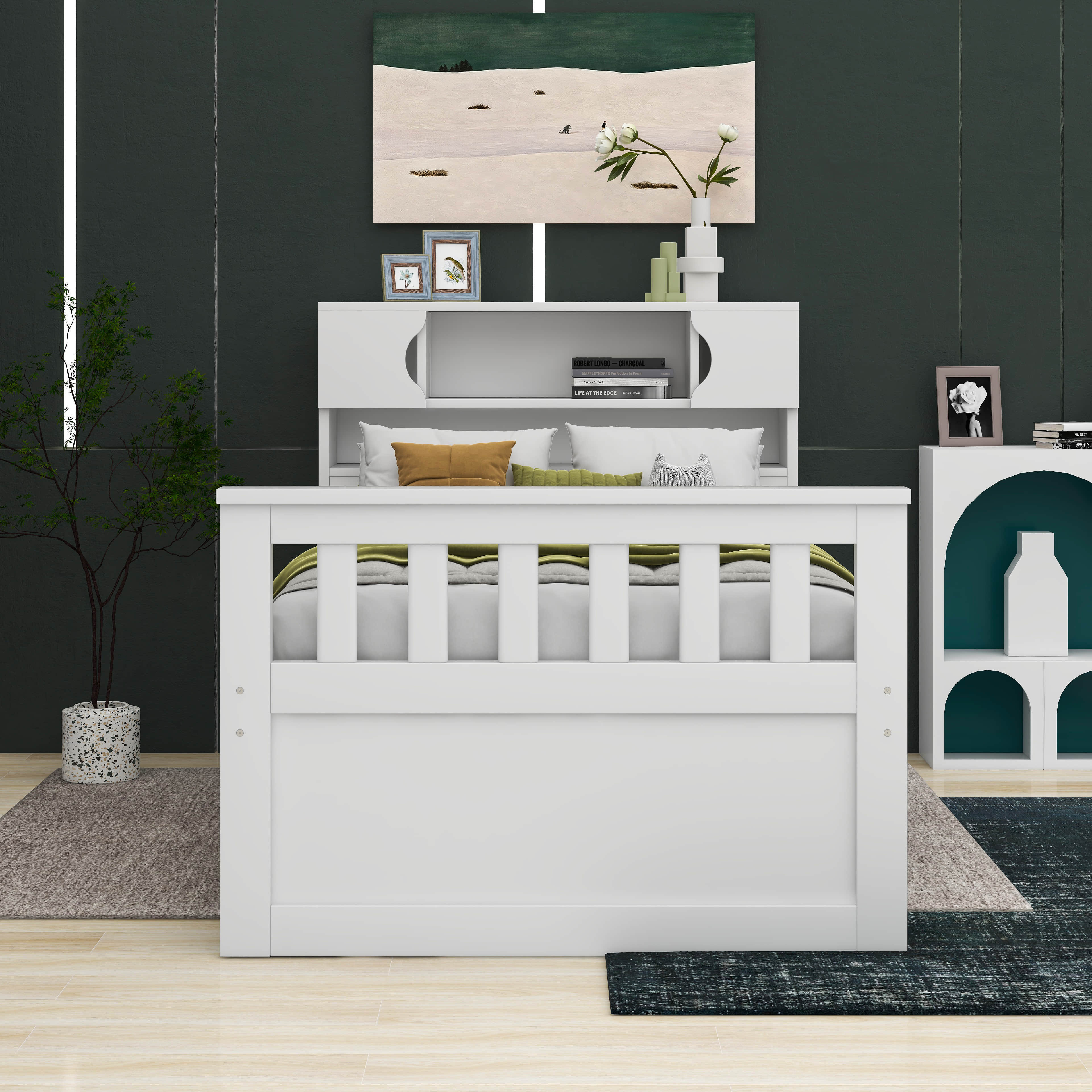 Red Barrel Studio Twin Size Captain Platform Bed Frame With Bookcases ...