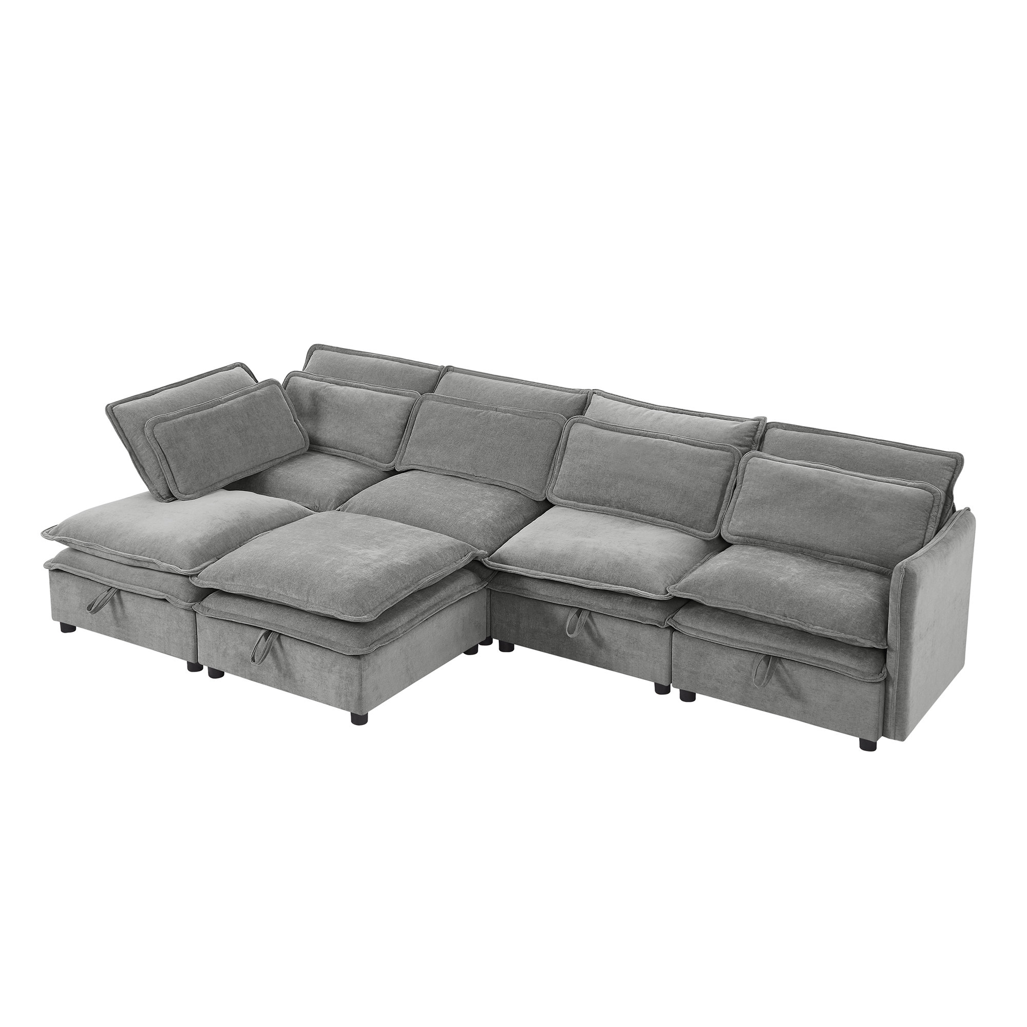 Hokku Designs Modular Storage Sofa Polyester Modern Style Perfect For ...