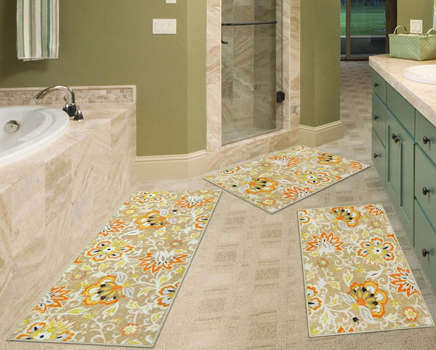 Darby Home Co Bohemian 3-Piece Kitchen Washable Rug Set | Wayfair