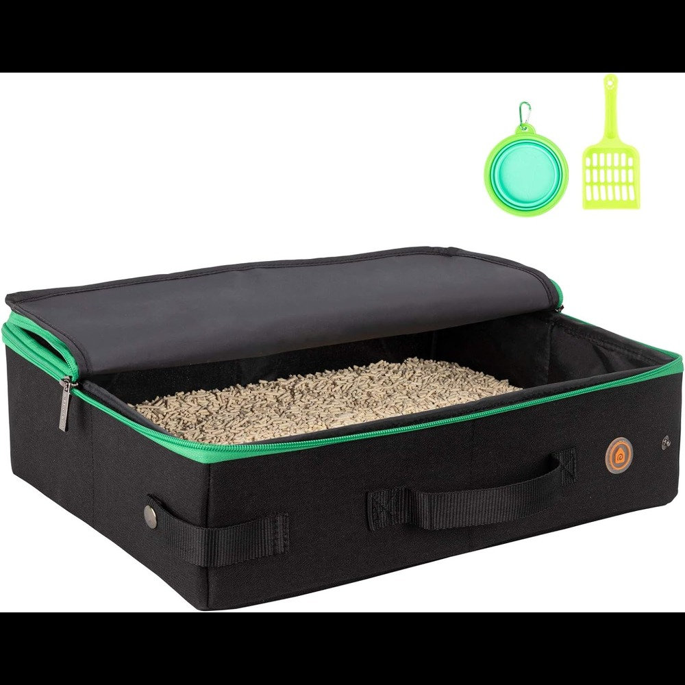 Tucker Murphy Pet™ Cozy Oasisportable Cat Travel Litter Box With Zipped ...