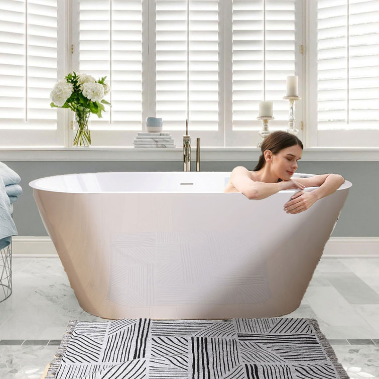 PAPER GOAT POST, LLC 55" Acrylic Free Standing Tub | Wayfair