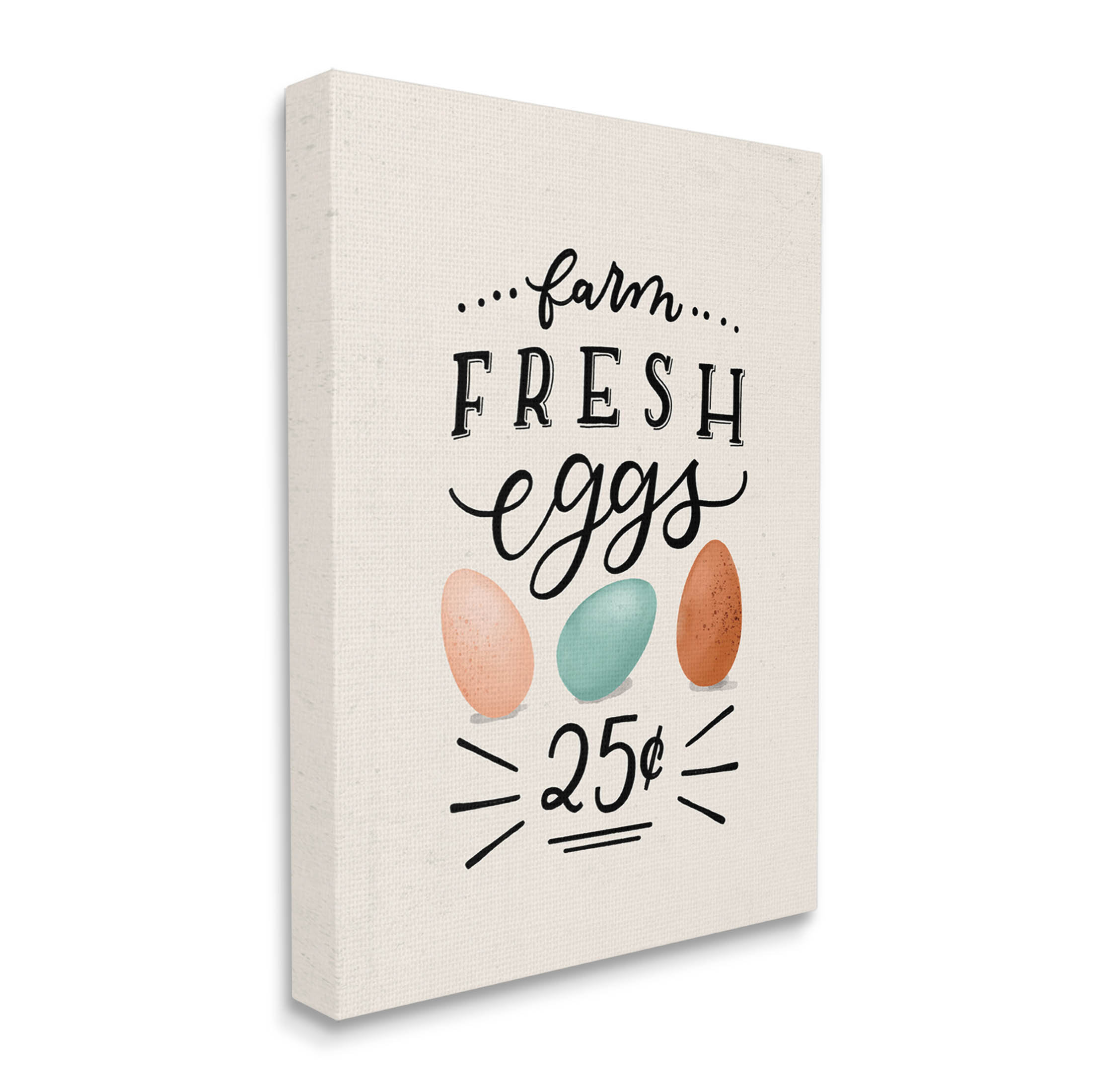 Stupell Industries Farm Fresh Eggs Sign Canvas Wall Art By Loni Harris ...